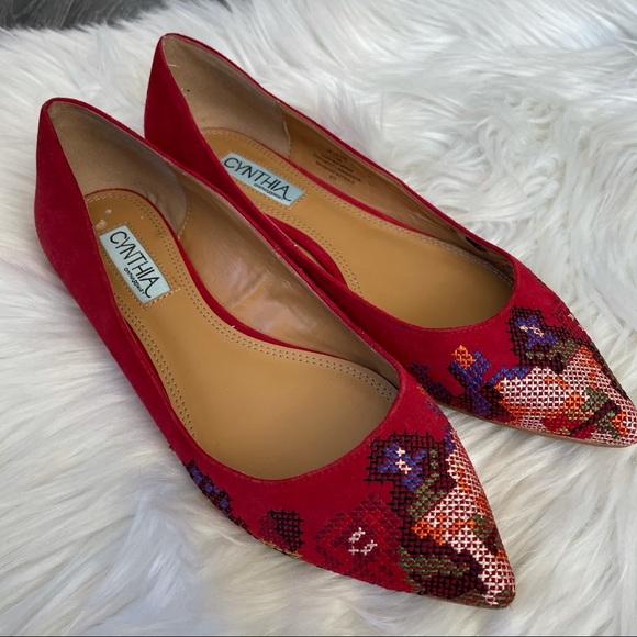 Cynthia Rowley | Shoes | Cynthia Rowell Suede Flat Pointed Toe ...
